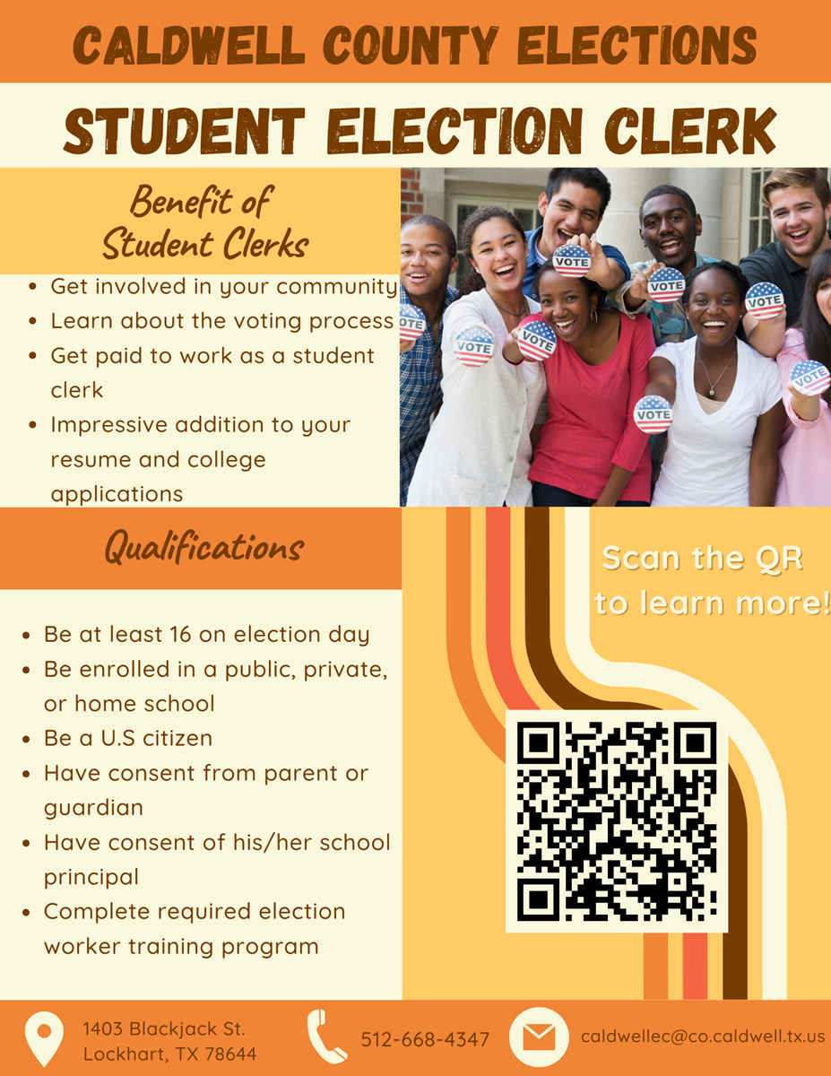 Election Student Workers - Caldwell County, TX